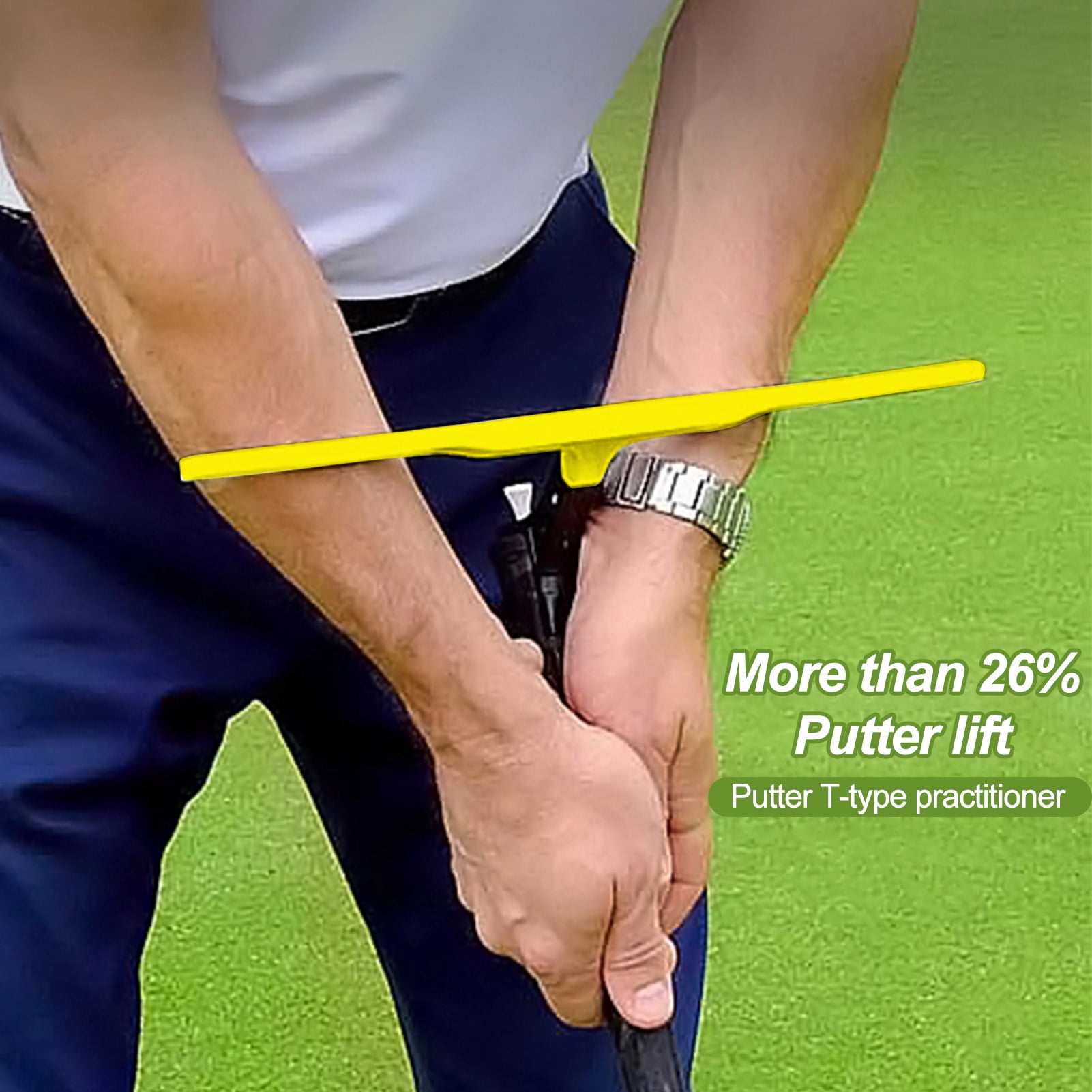 Sioweci T-Shaped Golf Putting Training Aid High Durability Reusable ...