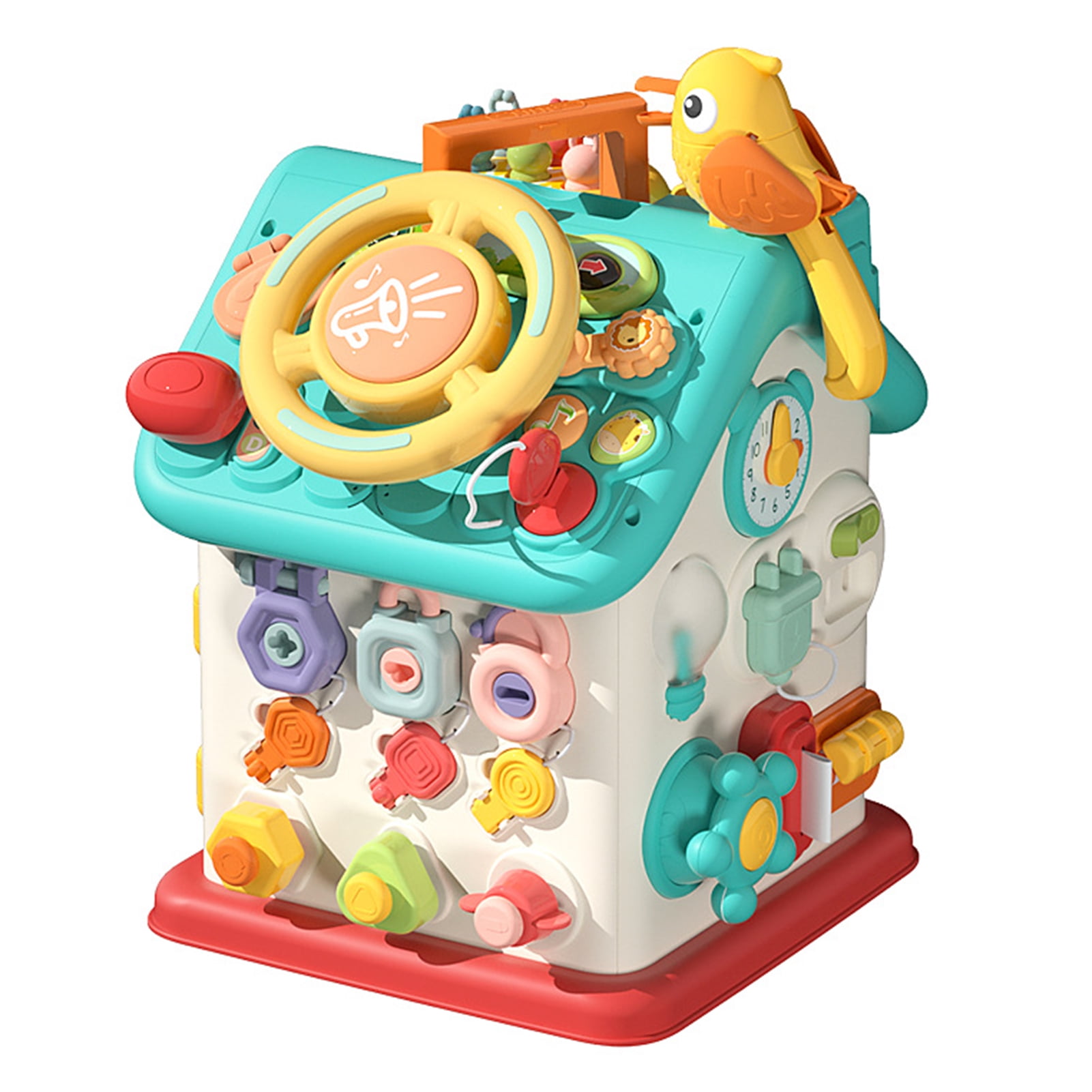 Sioweci Toddler Six-sided Busy House with LED Light Fine Motor Skills ...