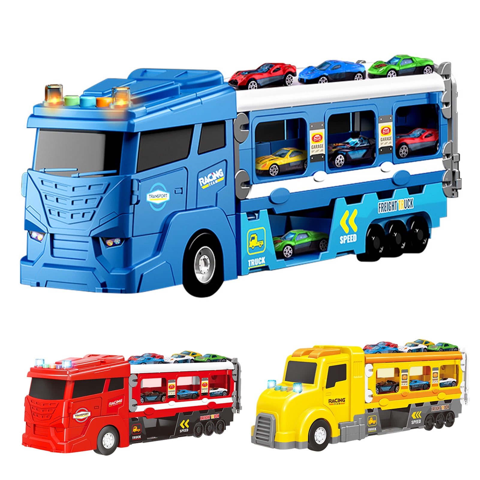 Sioweci Truck Toys for Kids,Kids Cars Toys with Sound Light Guideposts ...