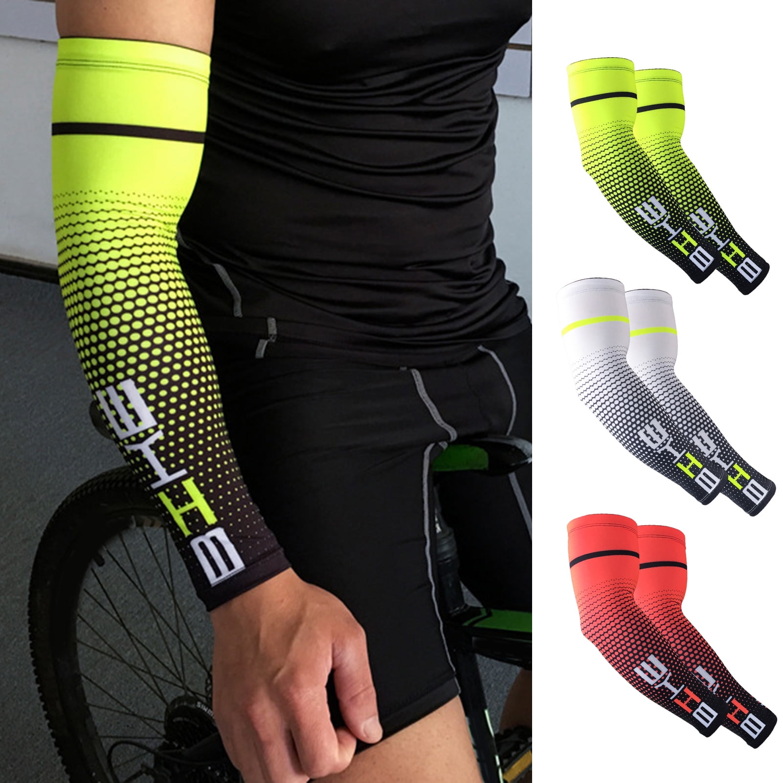 Sioweci UV Sun Arm Sleeve Breathable Cooling Sleeve Tattoo Coverage ...