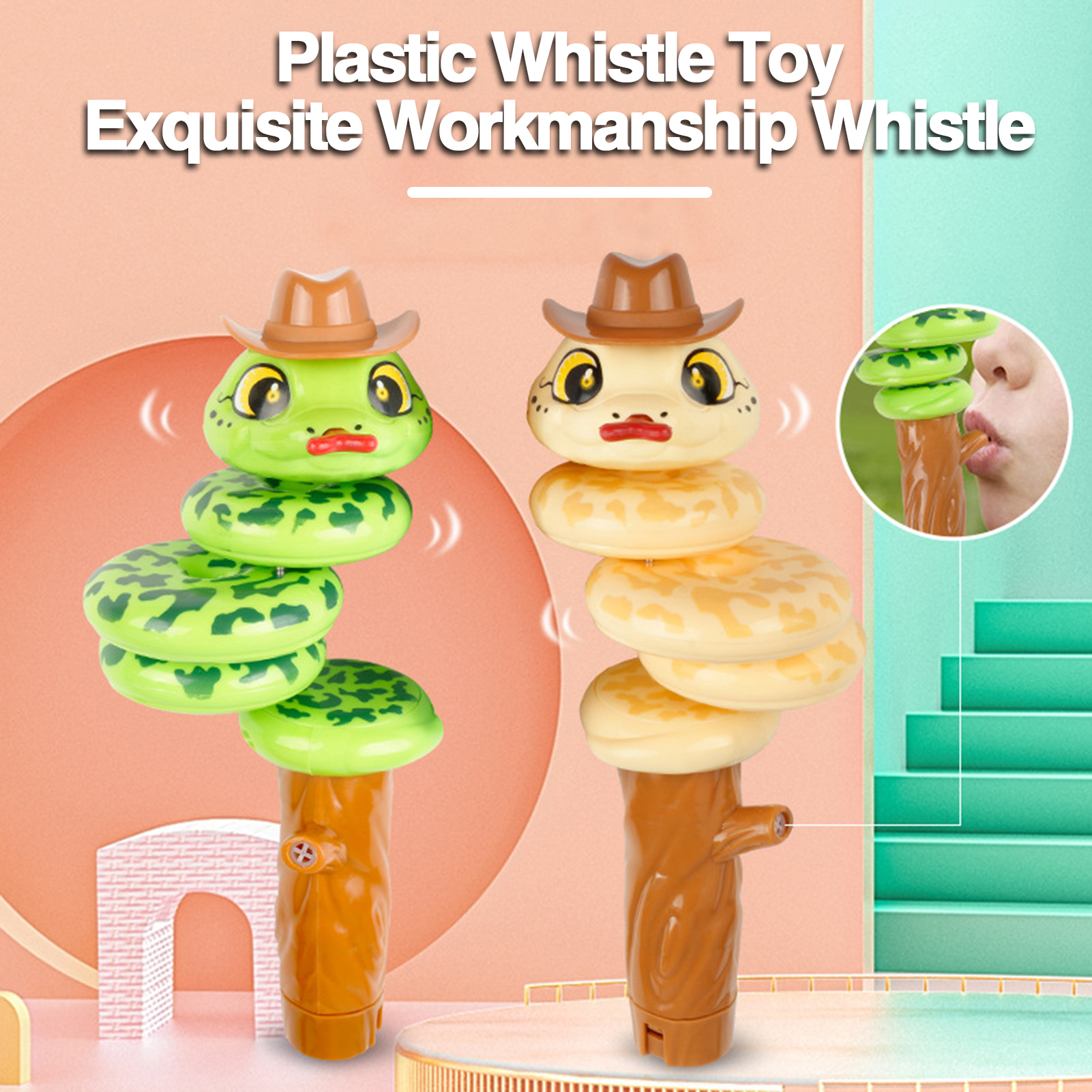 Sioweci Whistle Snake Toy Cartoon Cute Fun Balance Rotating Swinging ...