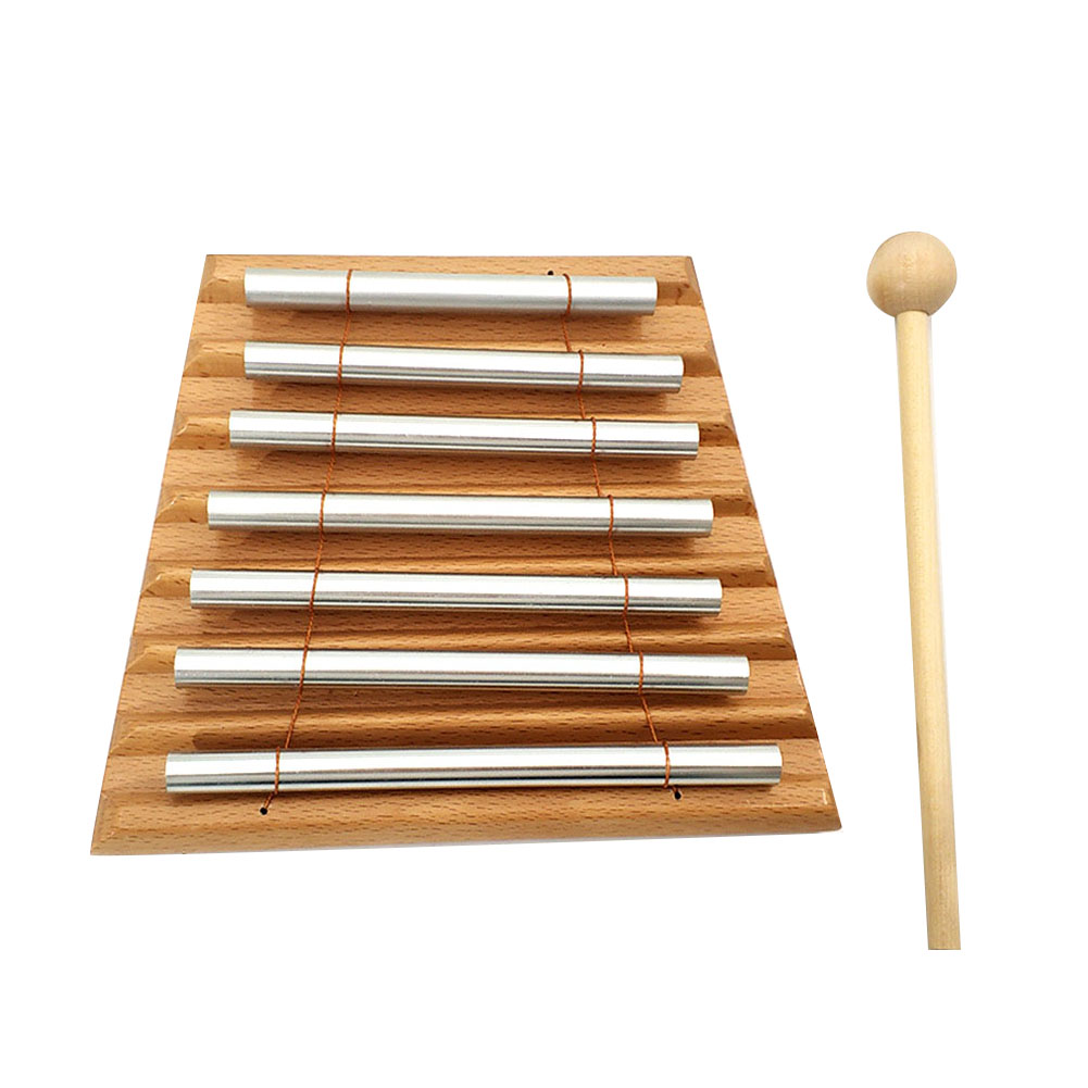 Sioweci Wooden 7 Tone Tabletop Chime Xylophone Percussion Instrument ...