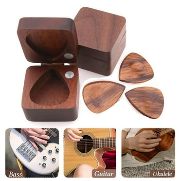 HongHeng 1Pc Wooden Acoustic Guitar with 3 Guitar Pick, Wood Portable ...