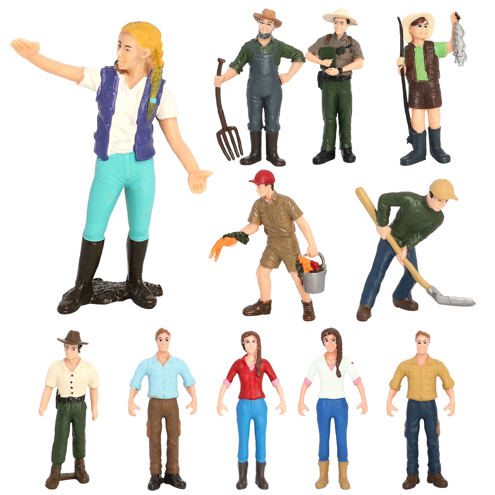 Sioweci Worker Farmer Action Figure PVC Model Simulation Figurine Mold ...