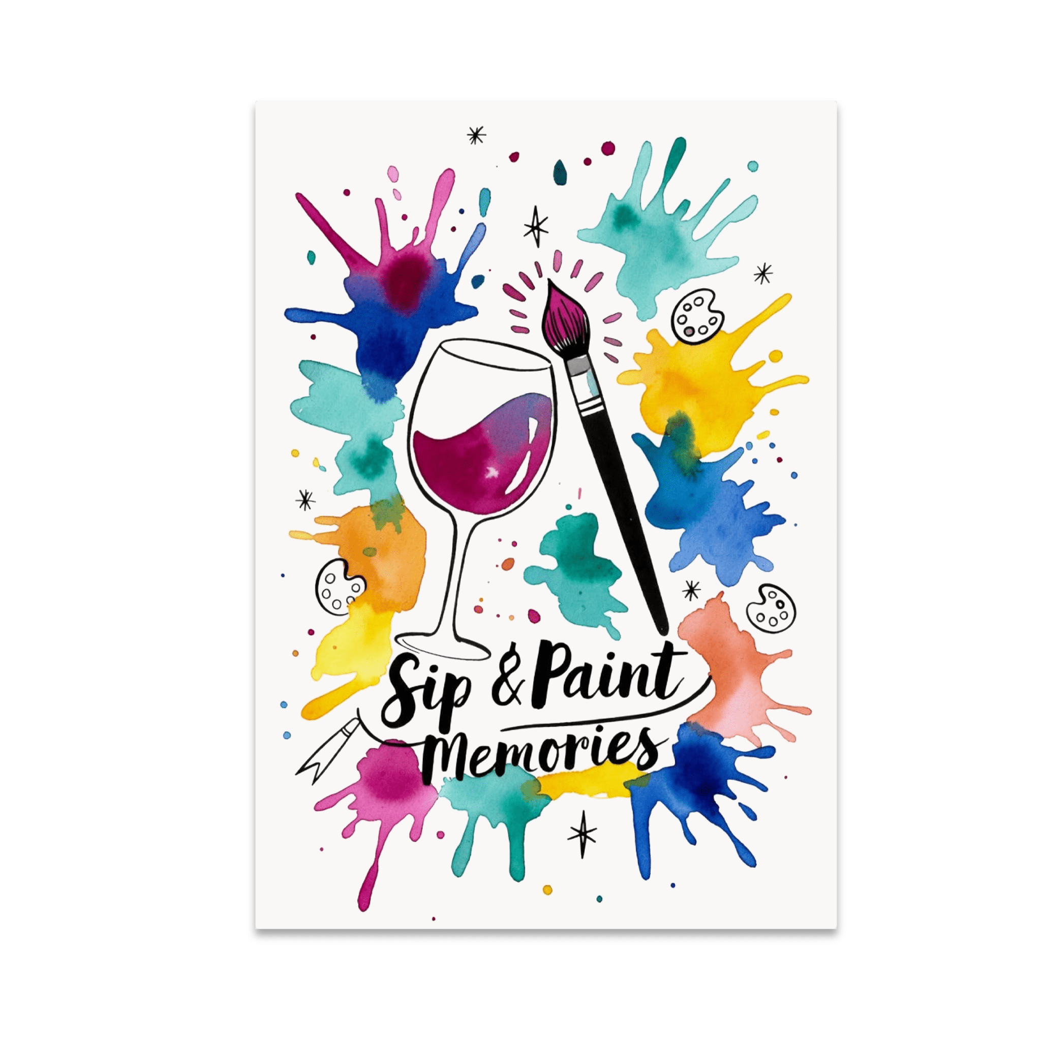 Sip & Paint Memories Craft - Art Enthusiast - 13x19 Poster Print ...