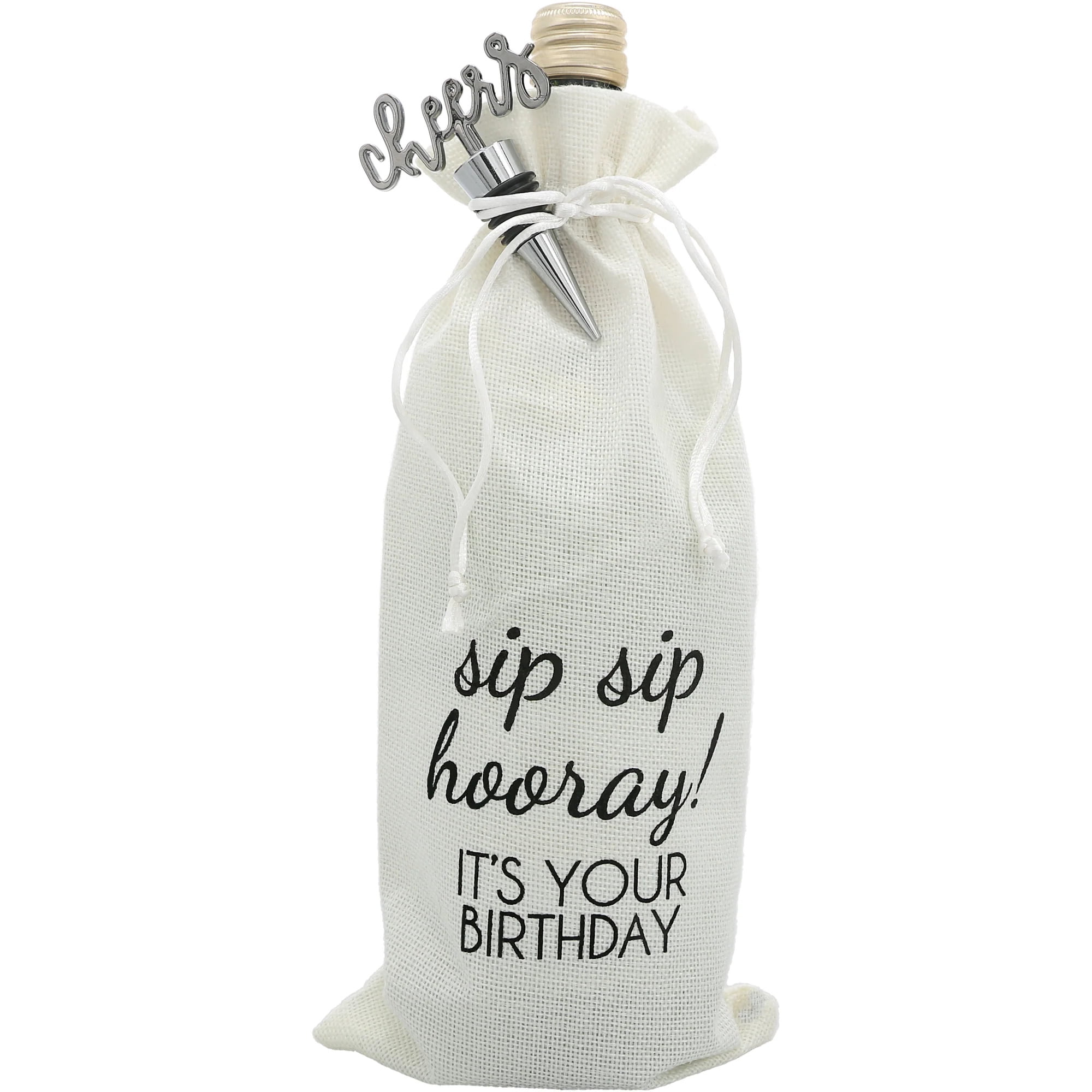 Sip Sip Hooray - 13" Wine Gift Bag Set - Walmart.com