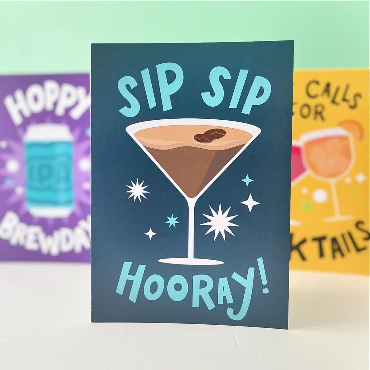 Sip Sip Hooray Cocktail Card – Fun Greeting Card for Celebration ...