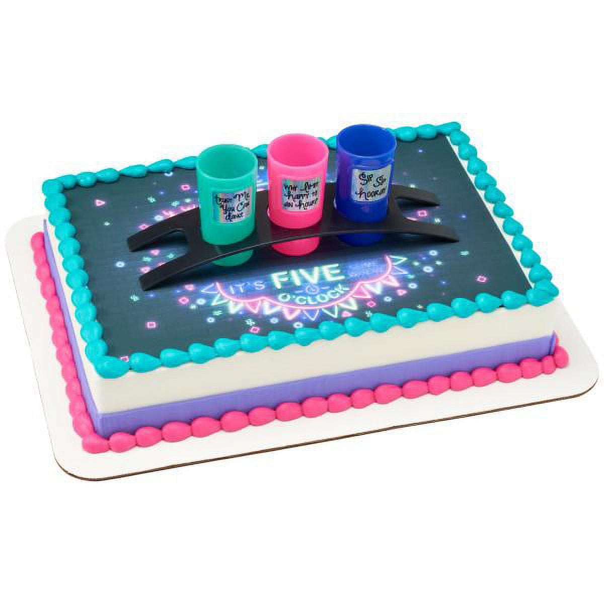 Sip Sip Hooray DecoSet with 1/4 sheet Edible Cake Topper Image ...