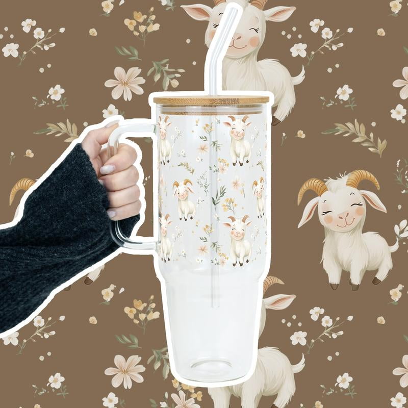 Sip-Sip Hooray! Farm Collection 40oz Glass Tumbler – Chickens, Highland ...