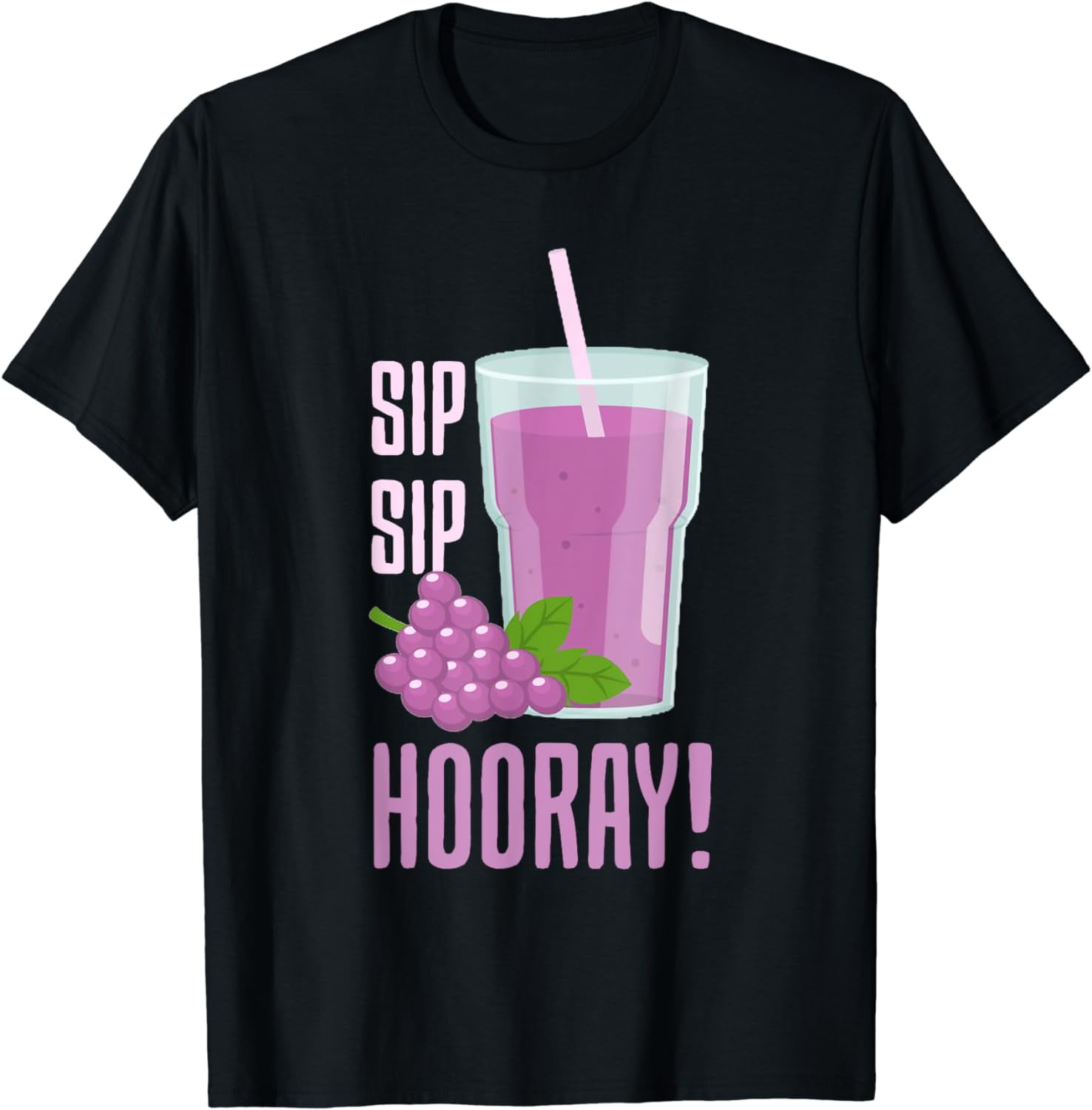 Sip Sip Hooray | Grape Juice Lover Fruit T-Shirt - Walmart.com