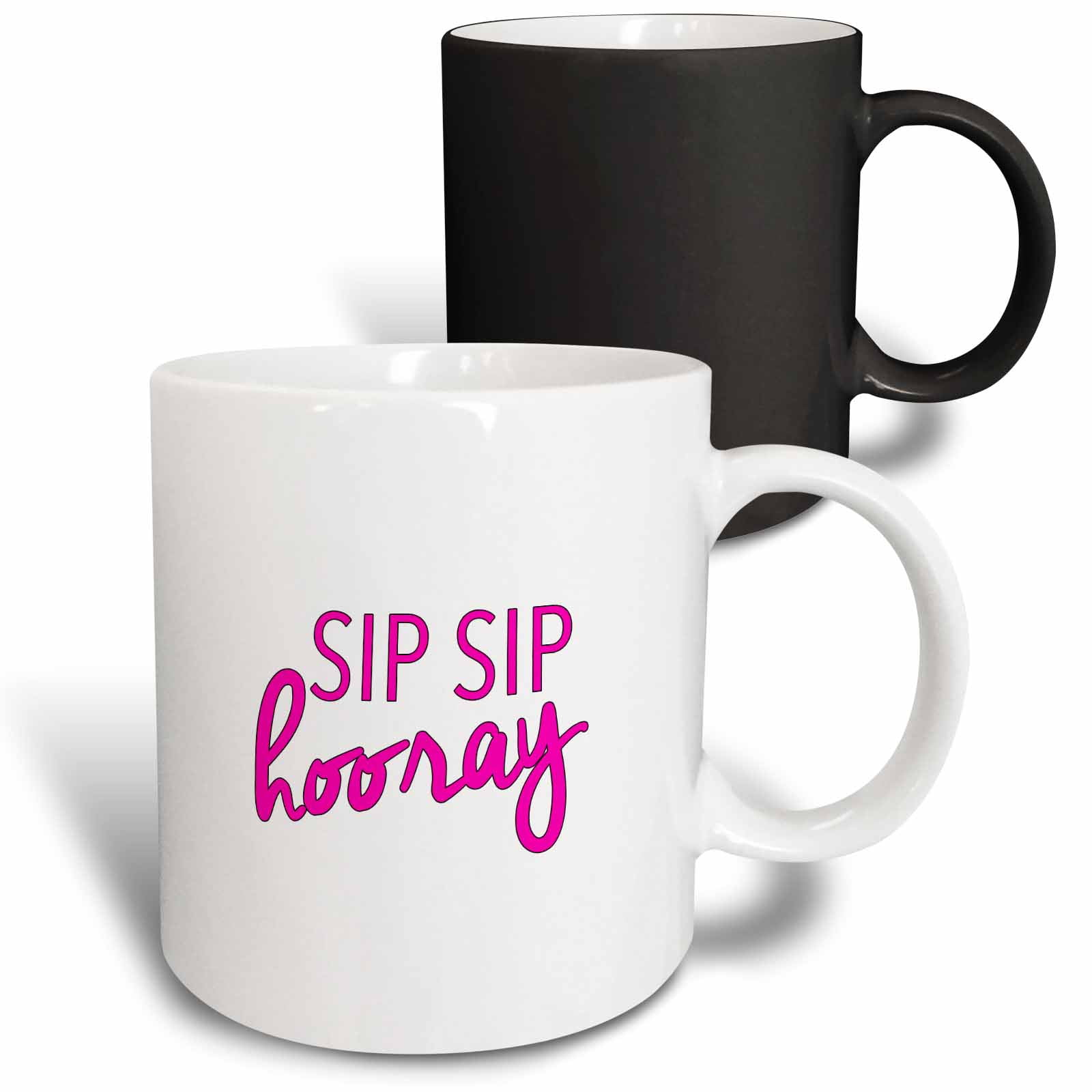 3drose, Sip Sip Hooray Pink, 11oz Magic Transforming Mug - Walmart.com