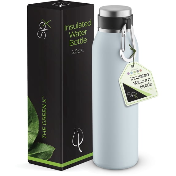 SipX™ 20 oz Stainless Steel Insulated Water Bottle with Leakproof Lid ...