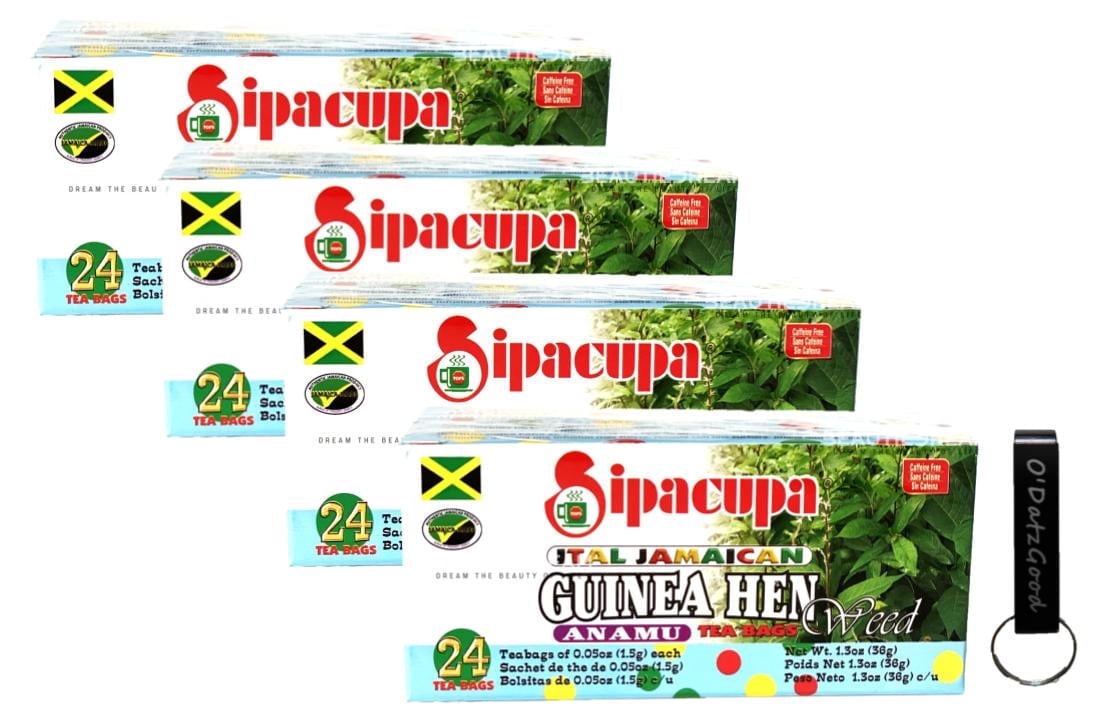 Sipacupa Guinea Hen Tea 24 Tea Bags (36g) Pack of 4 Packaged w ...