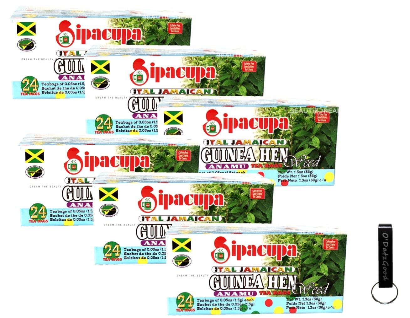 Sipacupa Guinea Hen Tea 24 Tea Bags (36g) Pack of 6 Packaged w ...