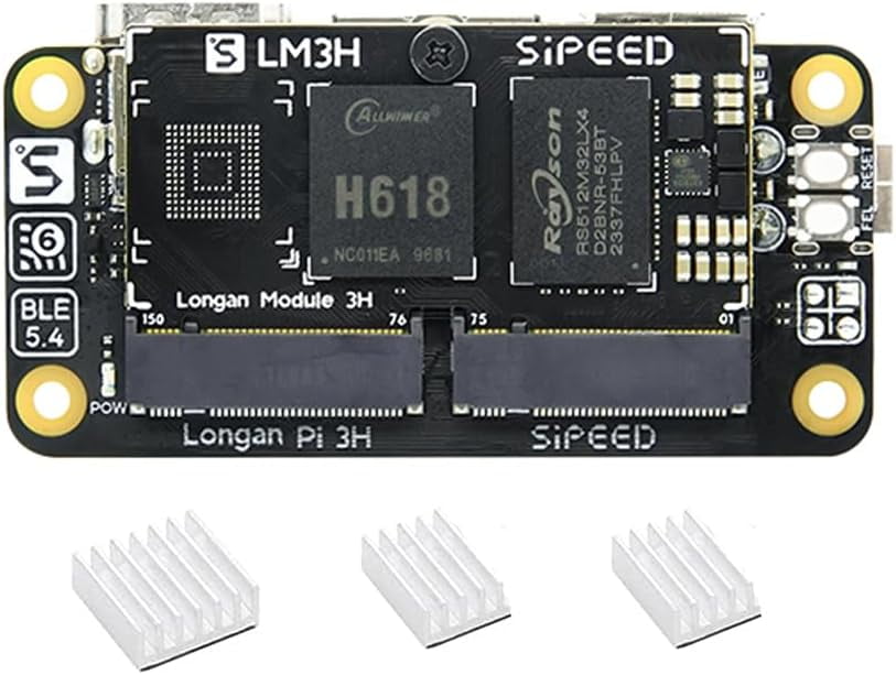 Sipeed LonganPi 3H 4GB LPDDR4 Allwinner H618 Linux Single Board Computer, Wireless Dual-Band ...