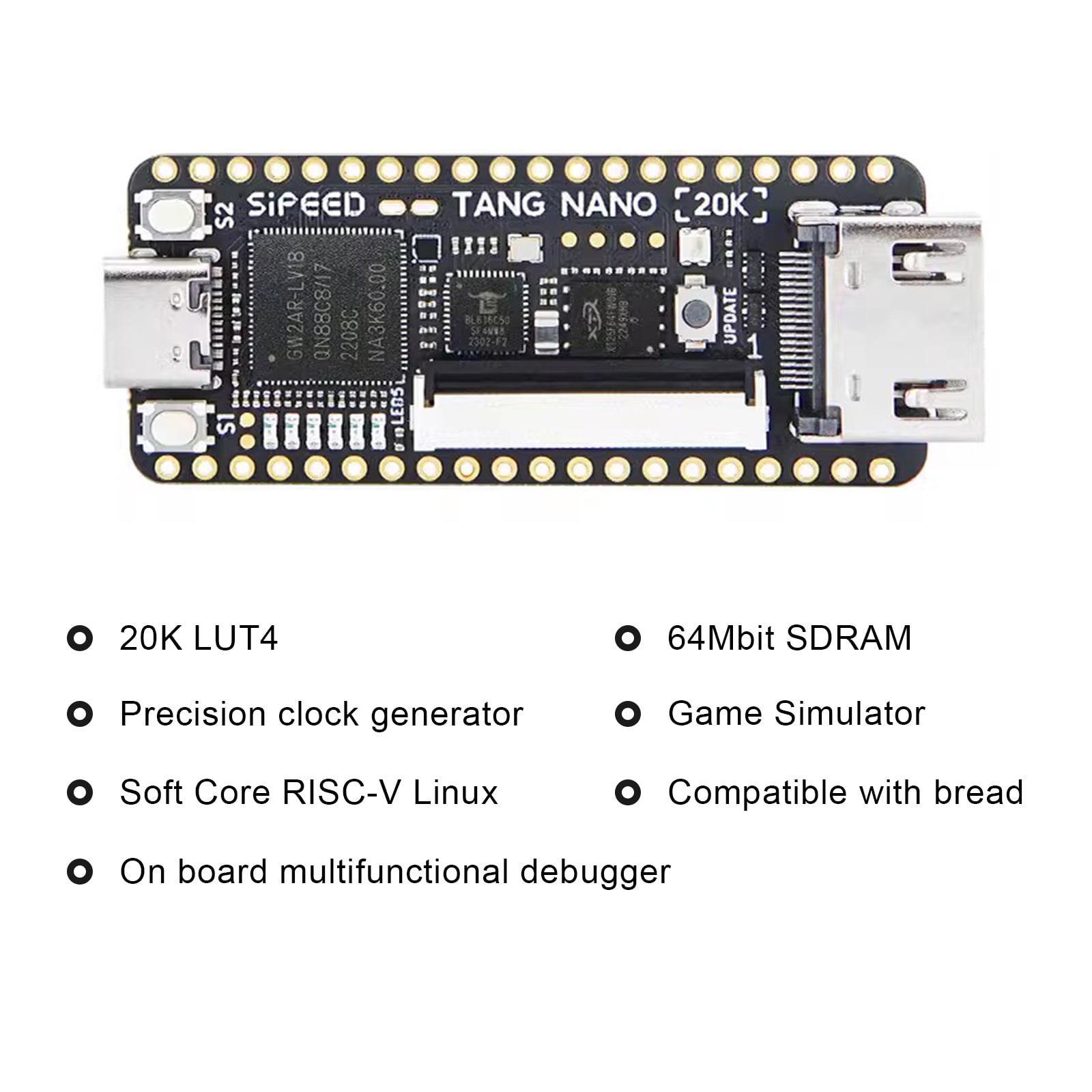 Sipeed Tang Nano 20K Development Board SPI Open Source FPGA Retro Game ...