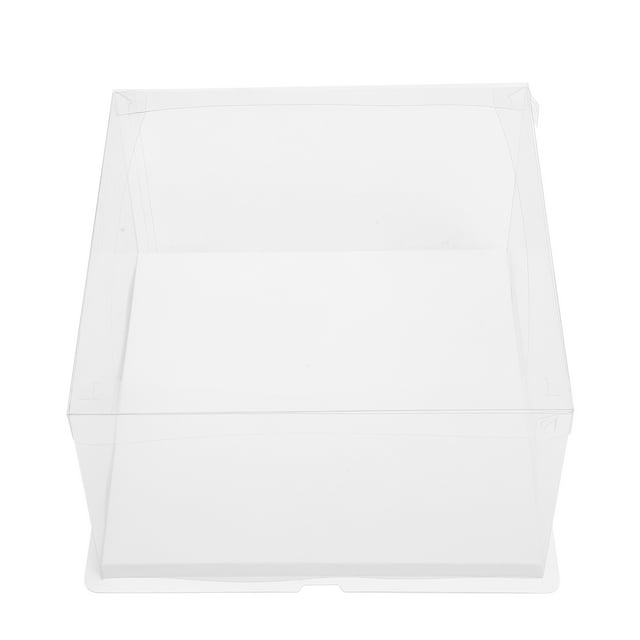 Sipeihong 10" Clear Square Cake Box Cake Carrier Packing Box ...