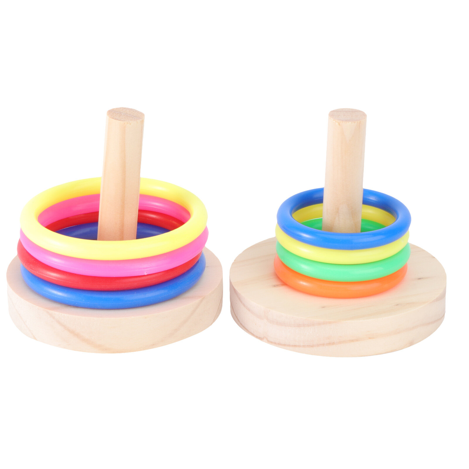 Sipeihong 2 Bird Toys - Trick Tabletop & Color Ring Stacking Sets, Chew ...