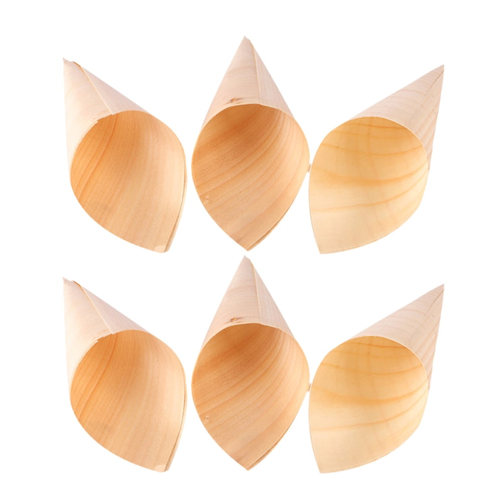 Sipeihong 25 Cone Cups Wooden Cones for Party Snacks (18*13cm ...
