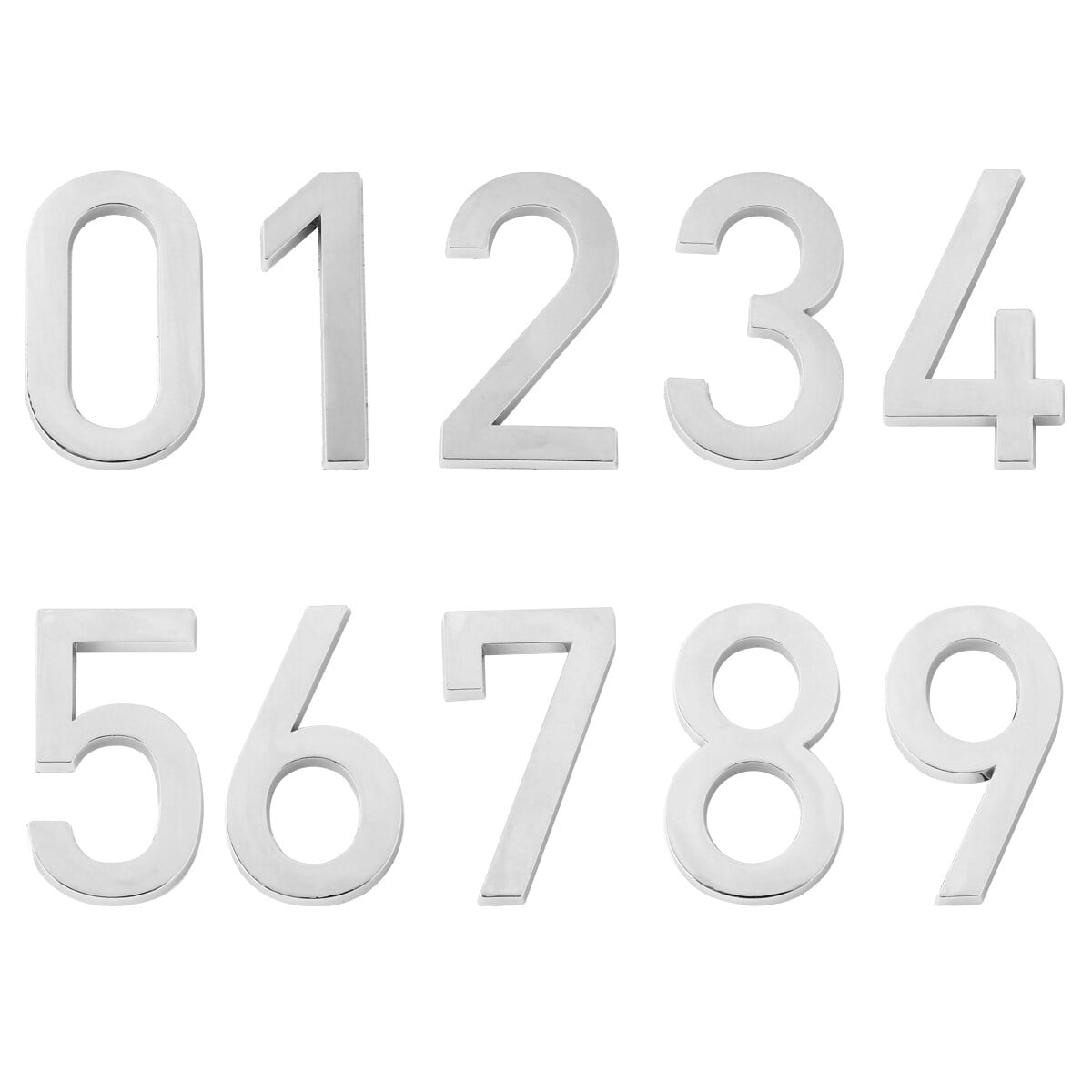 Sipeihong 5.5cm Self-Stick Silver Door Numbers 0-9 for House/Office ...