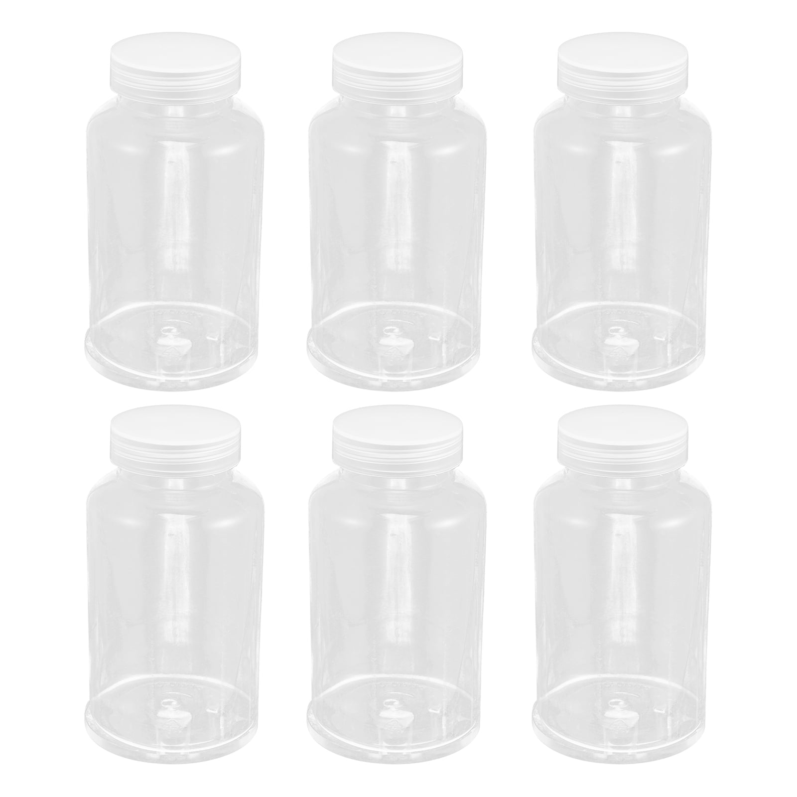Sipeihong 6x 500ml Clear Plastic Juice Bottles with Caps - Reusable ...
