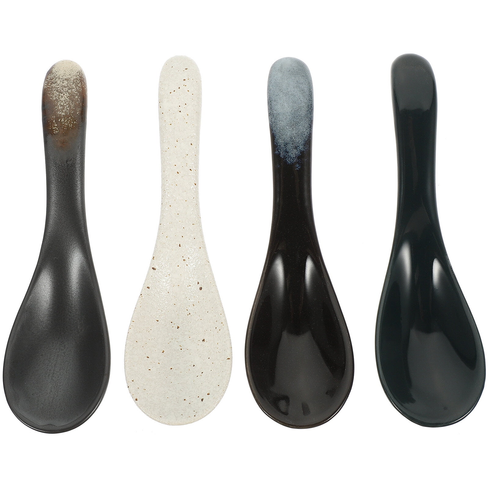 Sipeihong Ceramic Asian Soup Spoons for Pho Ramen Noodle Dumpling ...