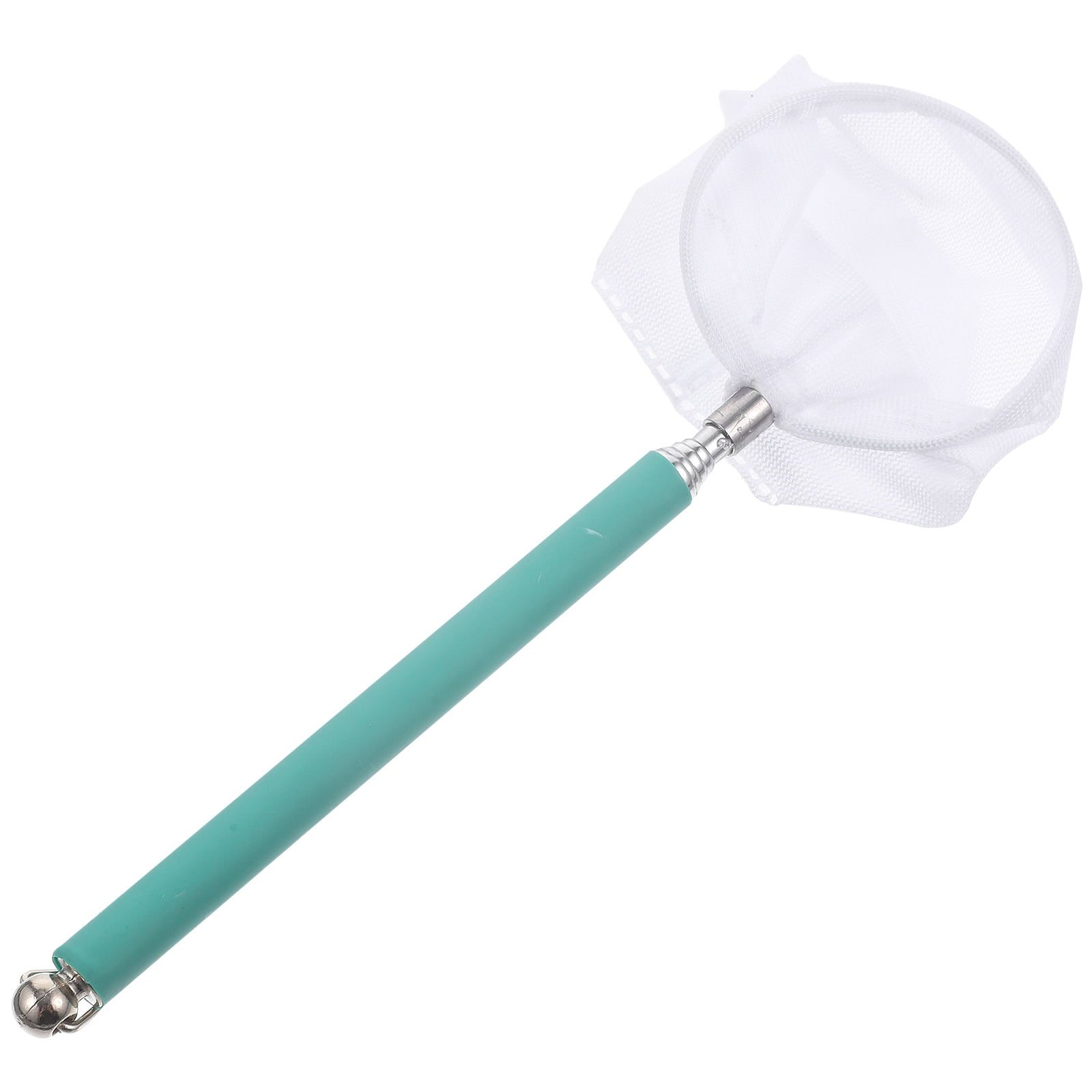 WASHWEPE Telescopic Shrimp Fishing Net Black Stainless Steel Nylon Mesh ...