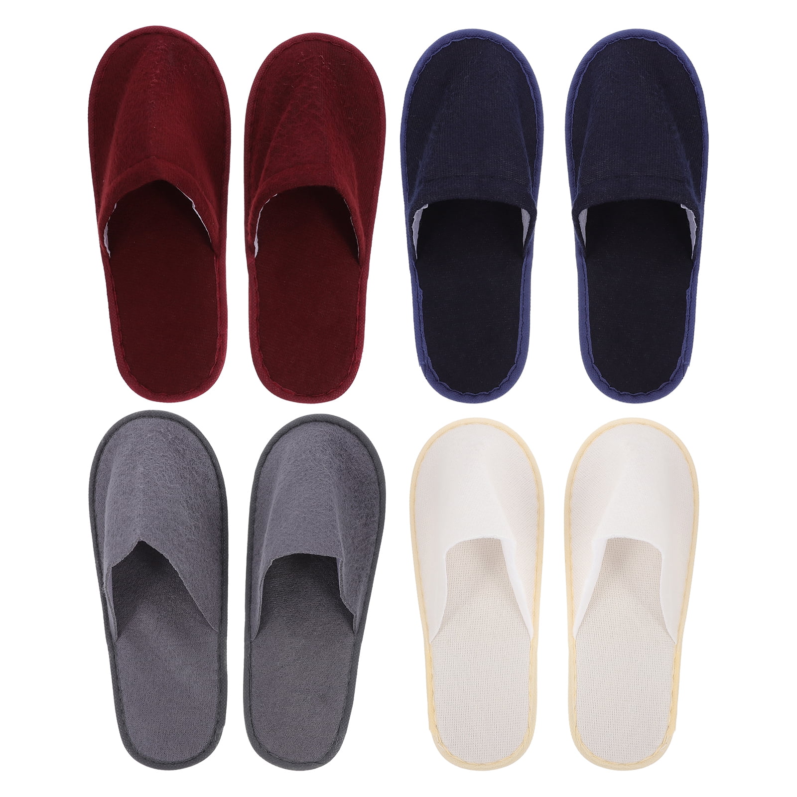 WASHWEPE Slippers Cotton Cloth 8Pairs 10.4x4.1x0.8In Household Slippers ...