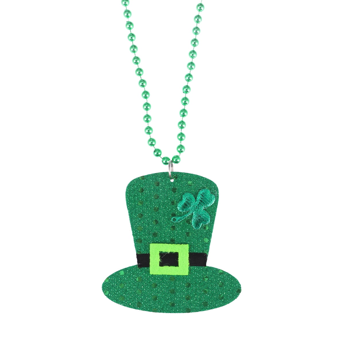 Sipeihong St. Patricks Day Sequins Hat Beads Green Shamrock Bead Chain ...