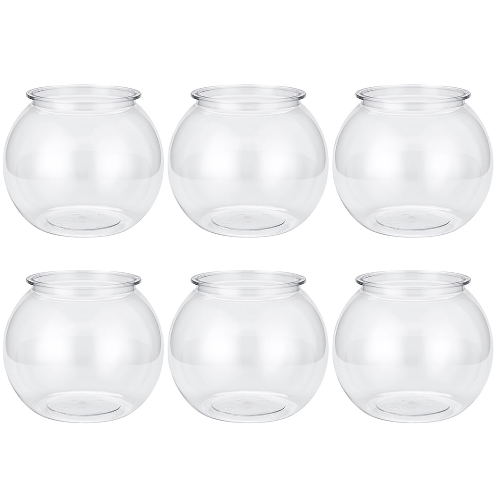 Sipeihong fish bowl 6Pcs Plastic Fish Bowls Small Fish Bowls Clear ...