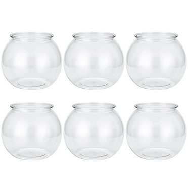 16 oz Clear Mini Plastic Fish Bowls (12 Pack) for Drinks, Decorations ...