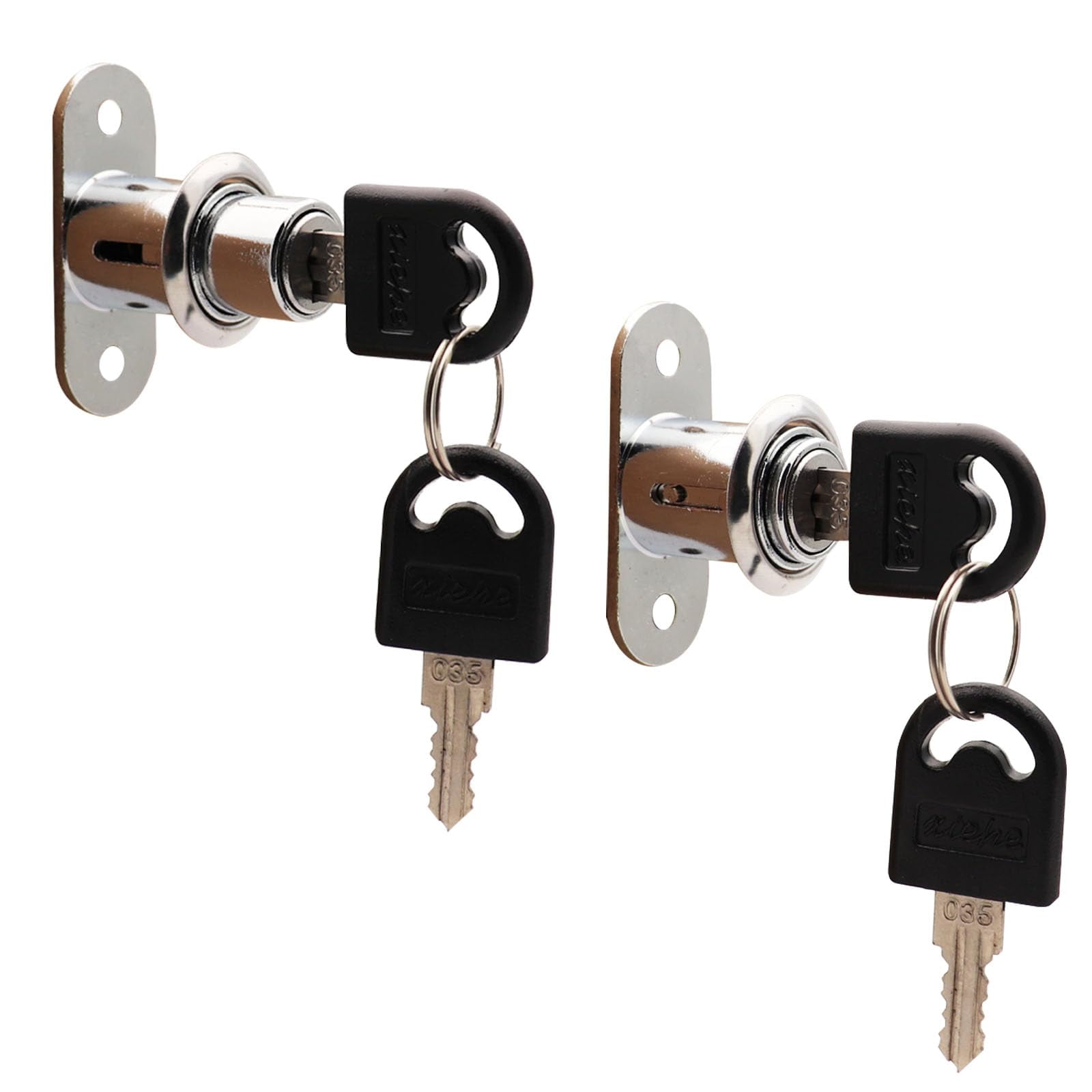 Sipery 2Pcs Push Plunger Lock Drawer Showcase Lock for Sliding Door ...