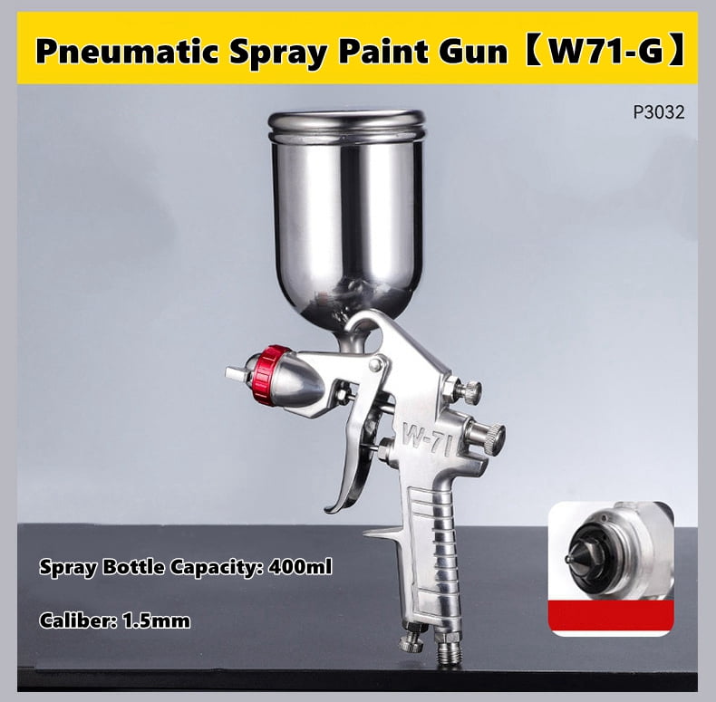 Siphon/Gravity Pneumatic Spray Paint Gun Professional High Atomization ...
