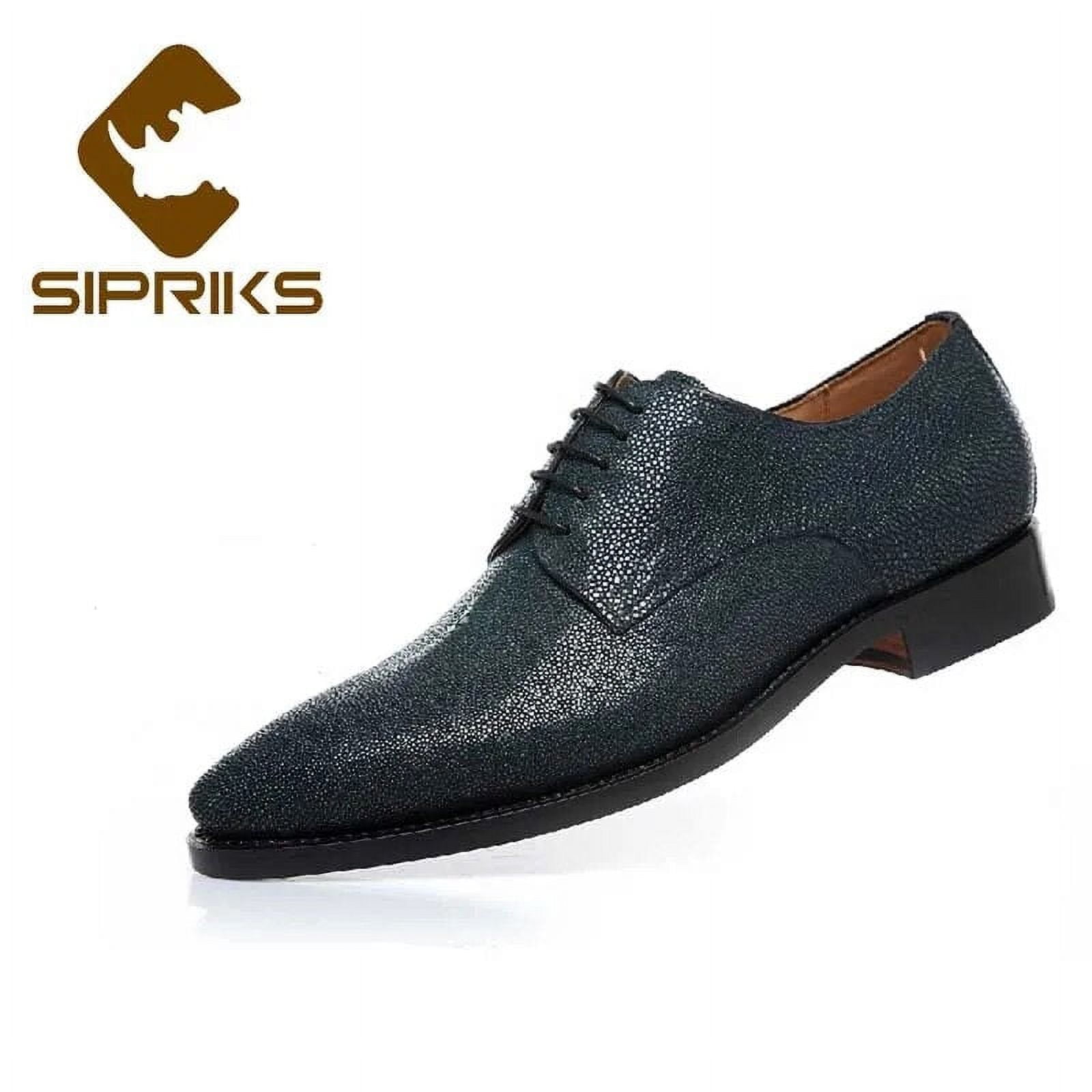 Sipriks Imported Black Stingray Skin Dress Shoes Men'S Formal Tuxedo ...