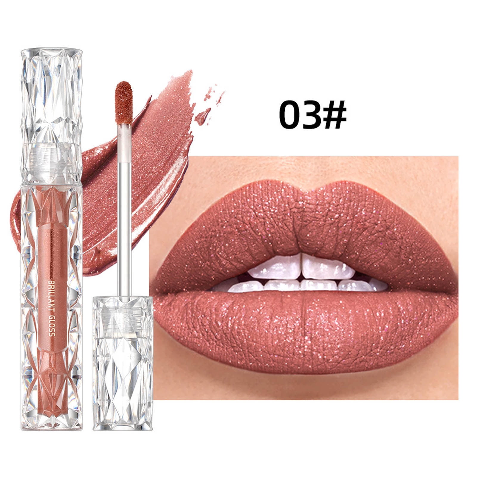 Siquannn 10 Colors Liquid Lipstick 1 Piece Metallic Moisturizing ...