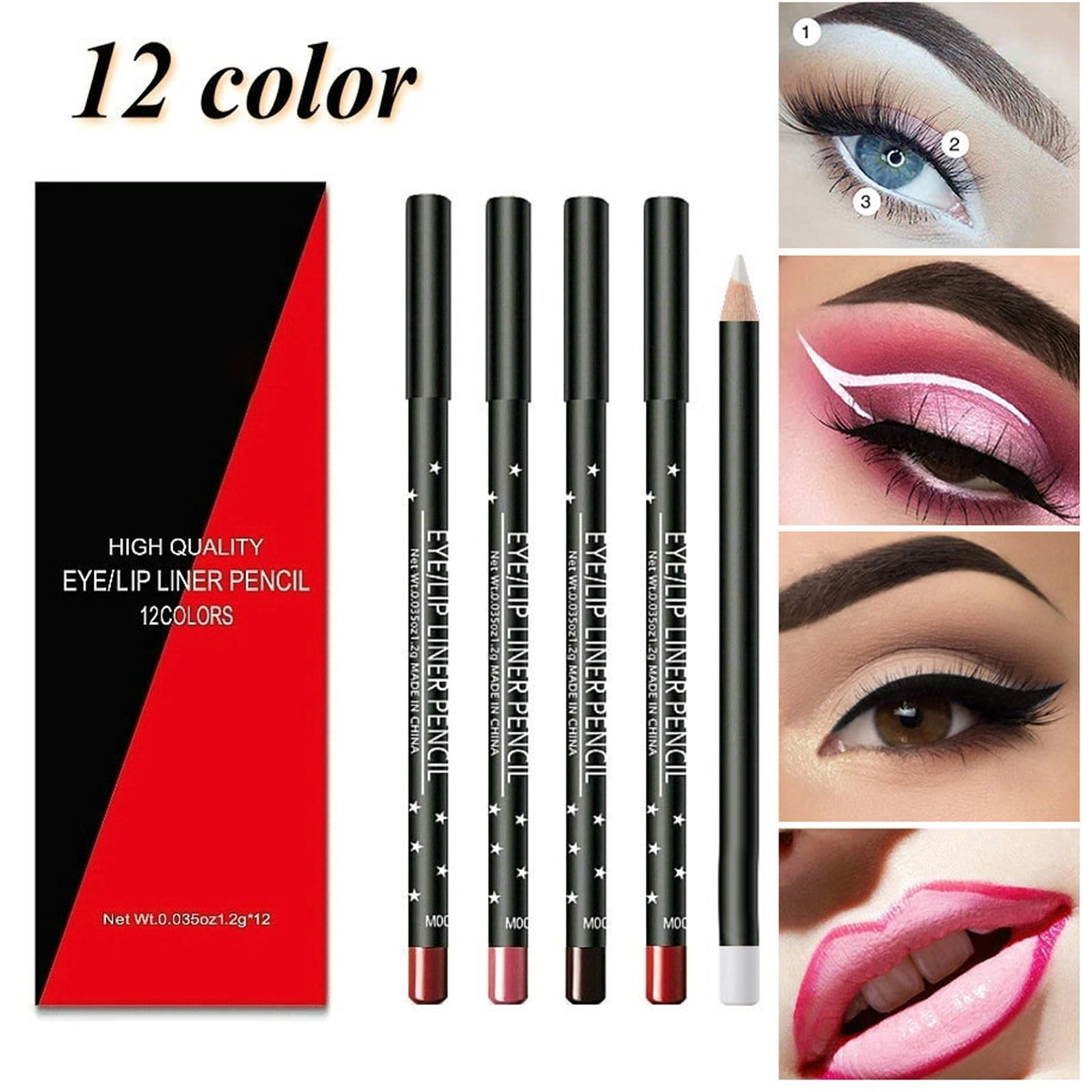 Siquannn 12 Color Lip Liner Pencil Eye Liner Pencils For Older Women ...