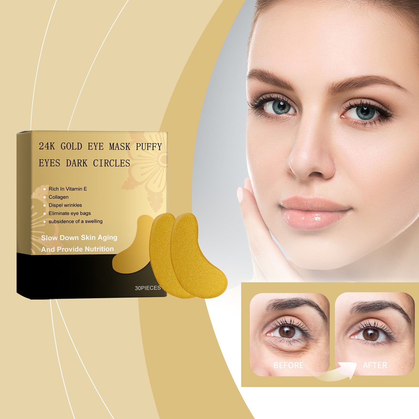 Siquannn Eye Makeup Remover Pads Double Sides Eye Tape under Eye ...