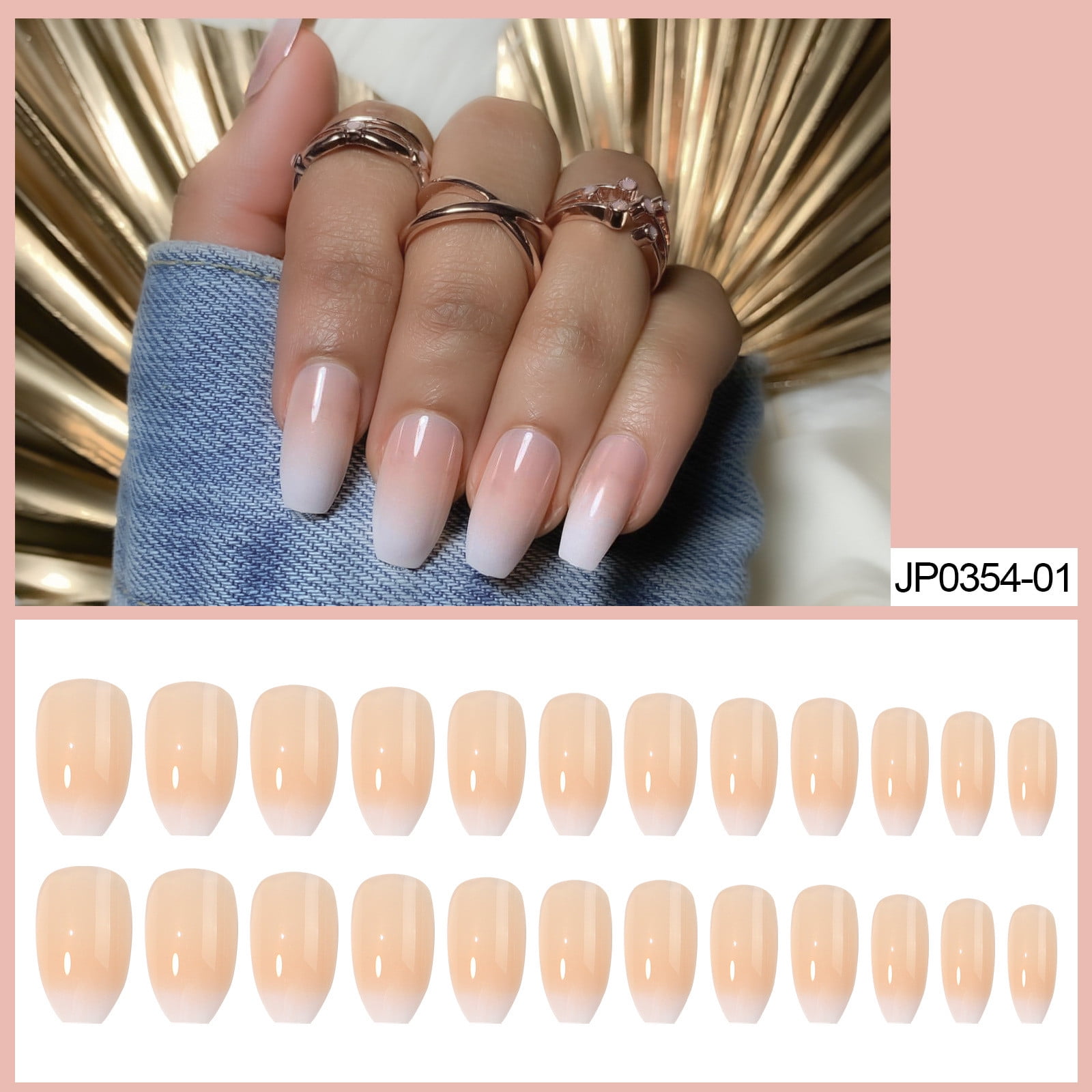 Siquannn Fingernails Short French Tips Finger Nails Clear Tips for ...