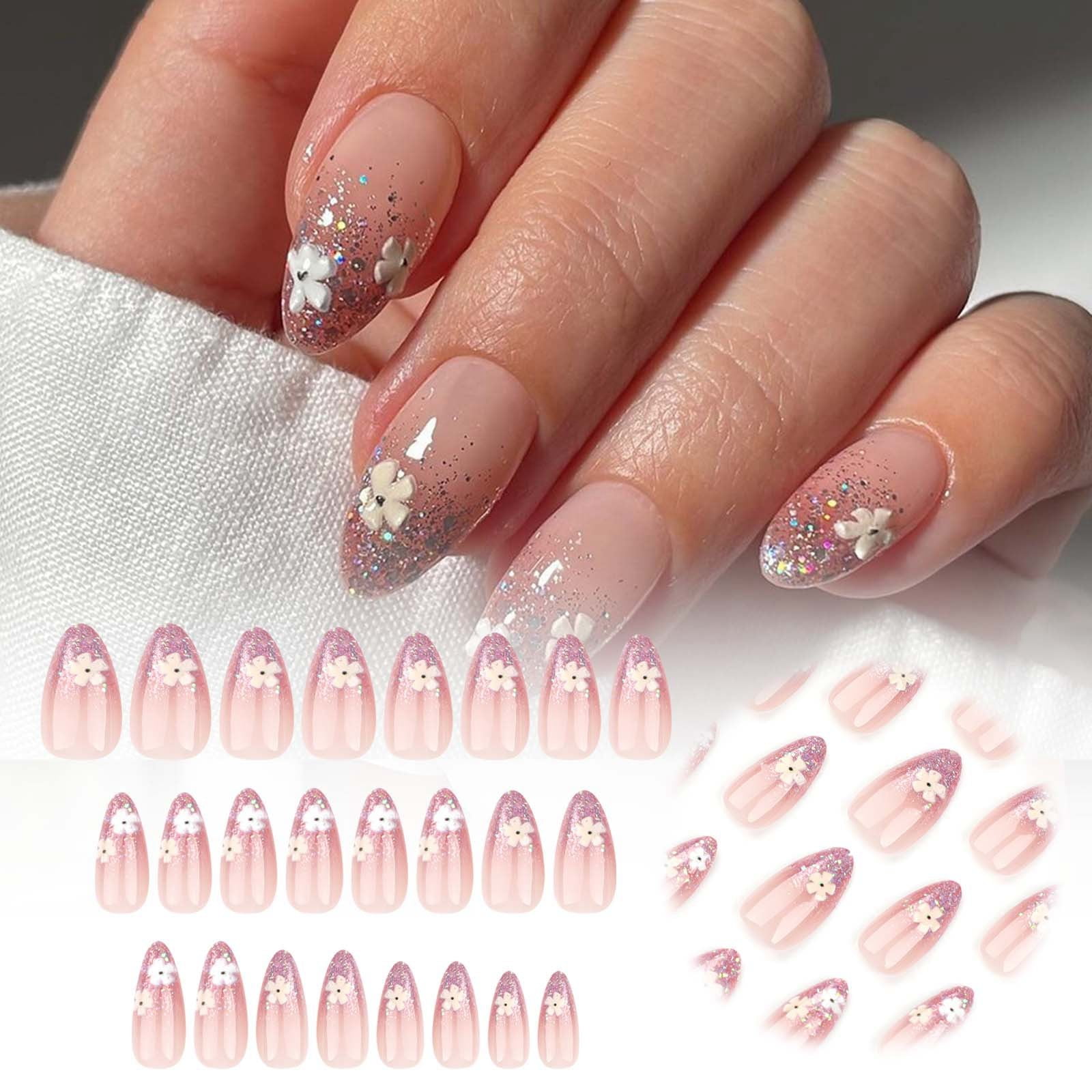 Siquannn Impress Nails Short Nail Stickers Cow Print Nail Stickers Fall ...