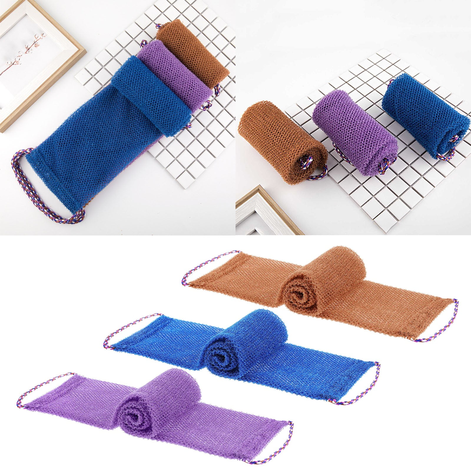 Siquannn Sponge Rubber Foam Self Spongy Foam Roller Exfoliating Back ...