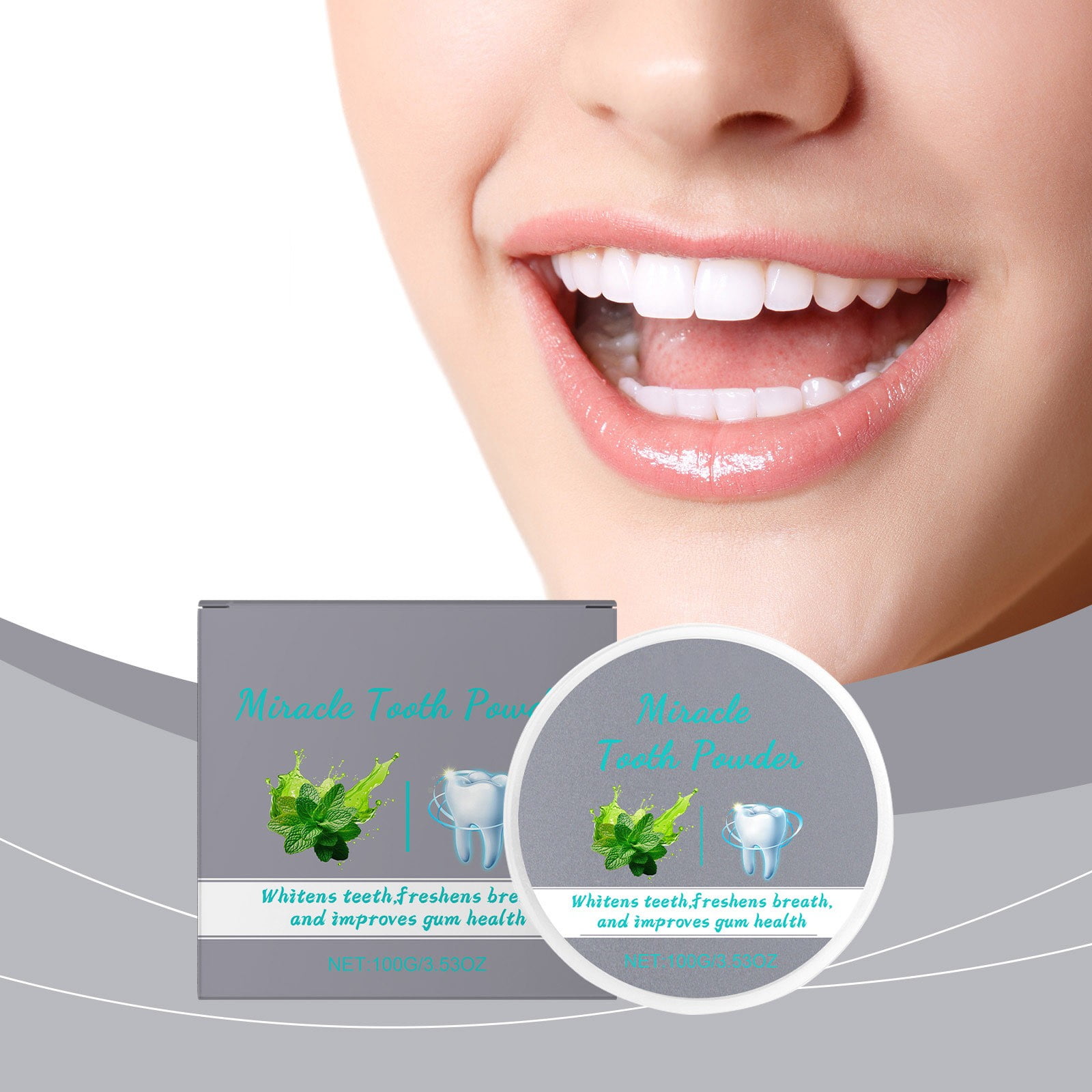 Siquannn Mint Stain Removal Powder Powder Gingiva Fresh Breath Clean ...
