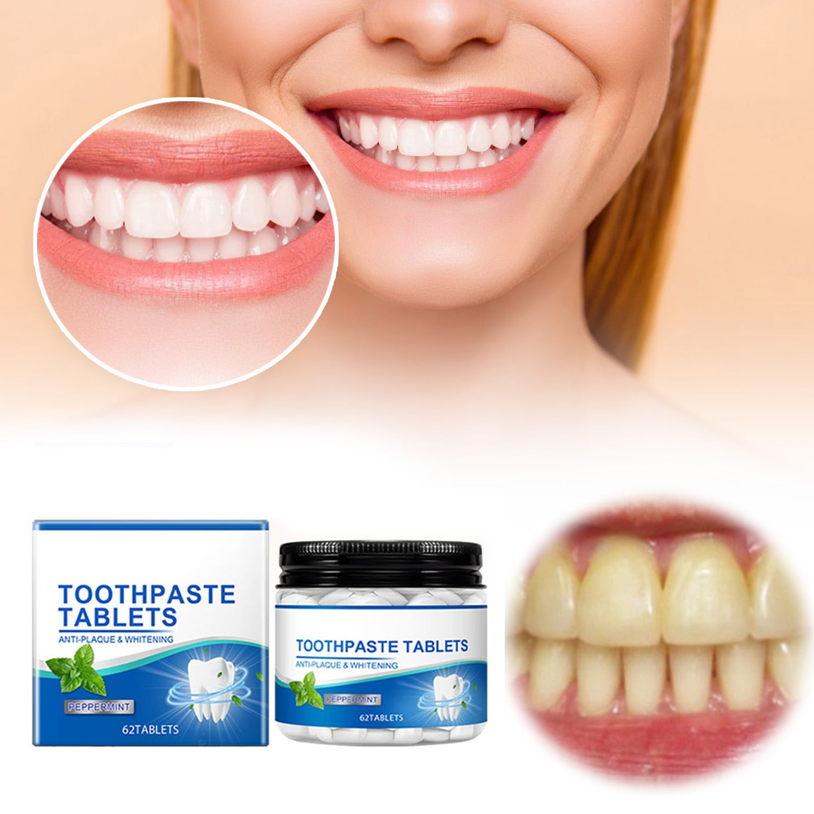 Siquannn Mint Toothpaste Deeply Cleans Teeth Stains Yellow Stains Teeth ...