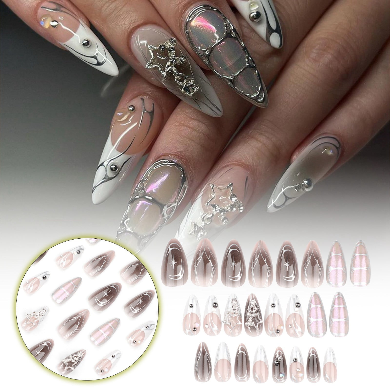 Siquannn Nail Easter Glitter Real Short on Nails 5d Stickers for Nails ...