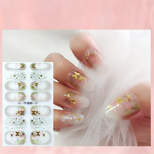 Siquannn Nail Stickers Stones for Nails Nails Polish Strips Color ...