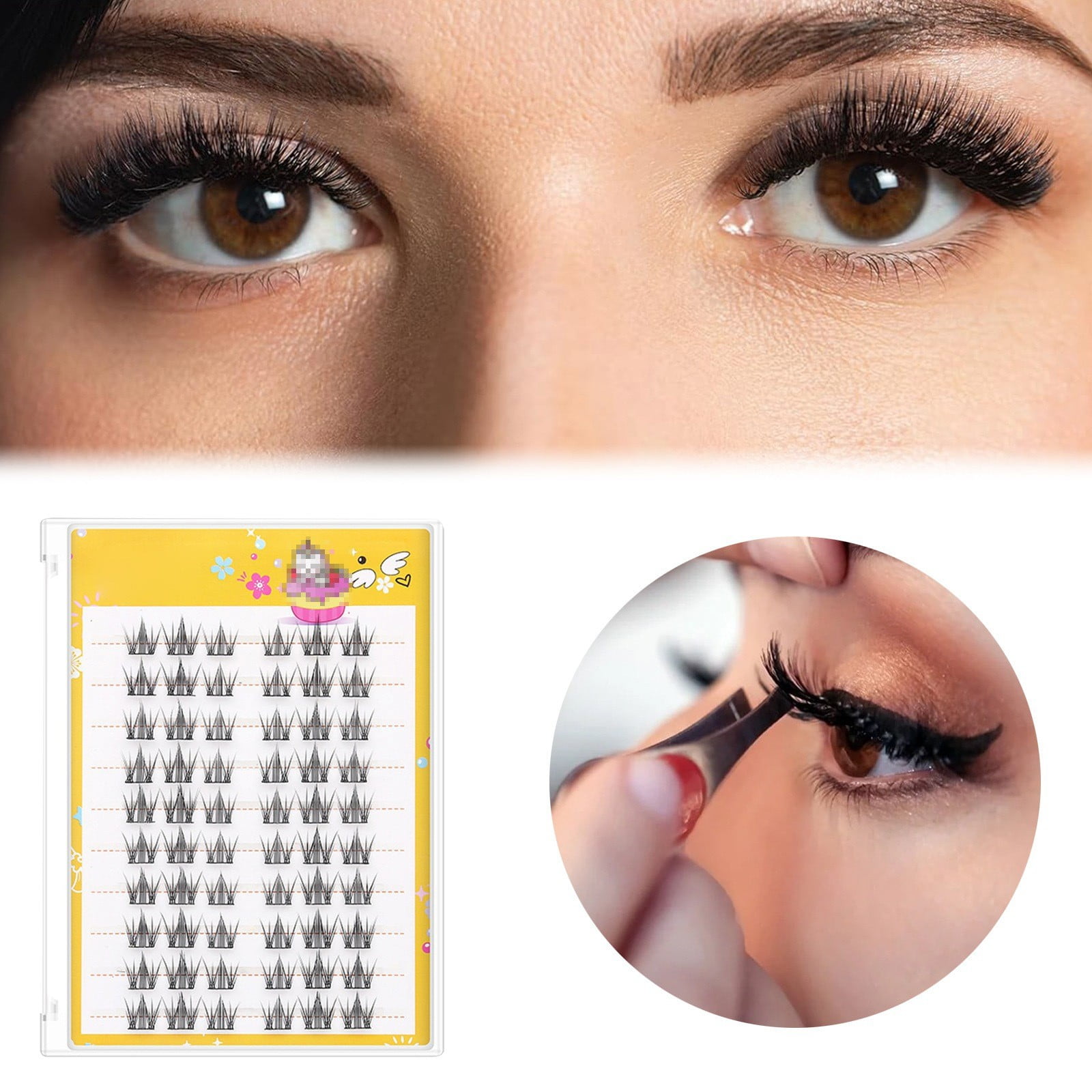 Siquannn U Cool Me Lash Kit Individual Lashes Kit Natural Lash Strips Lash Cluster Bond And Seal ...