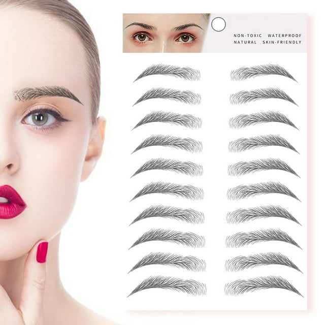 Siquannnn Eyebrow Stickers Waterproof European And American Broken ...