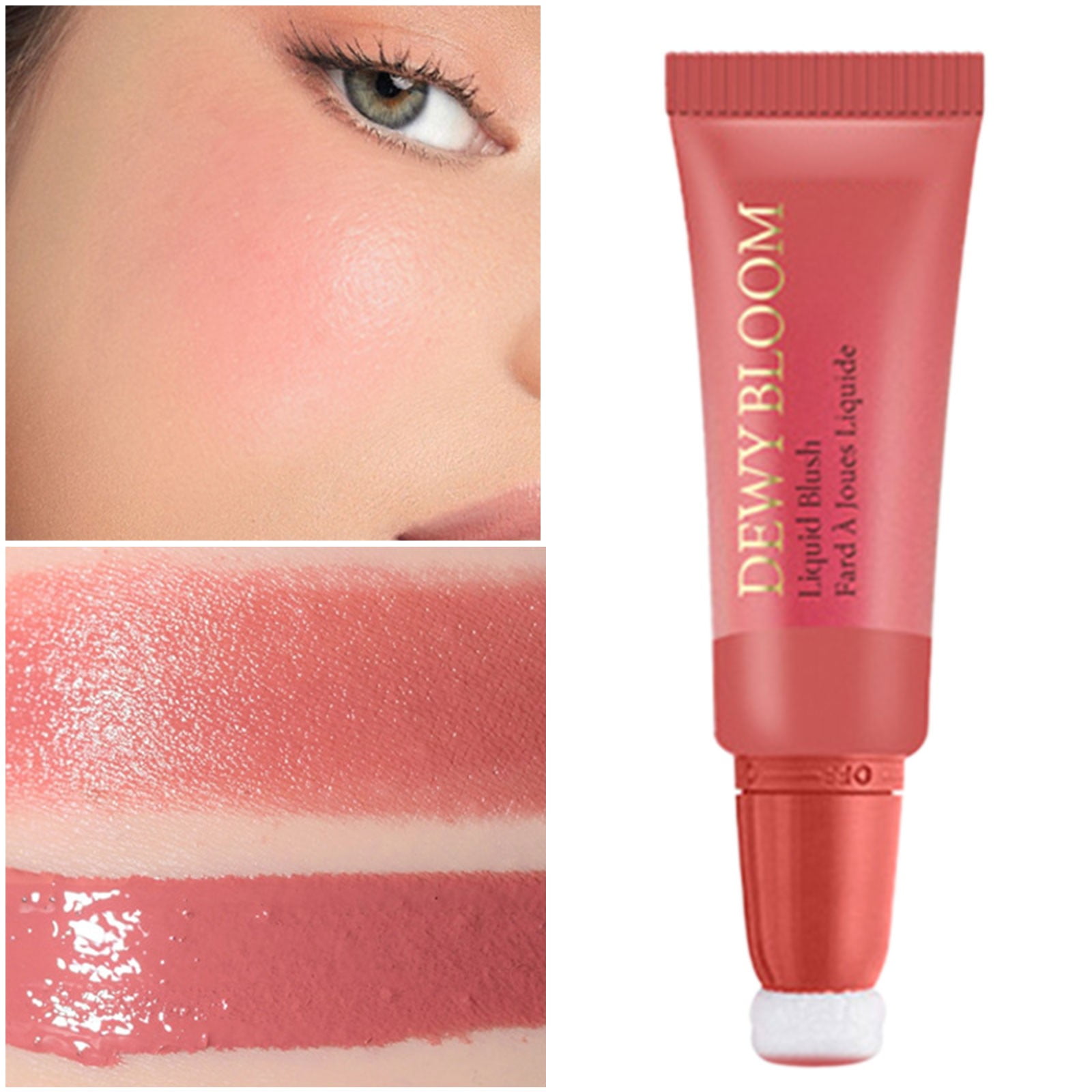 Siquannnn Heart Container Sponge Head Lip Cheek Blushes Moisturizing ...