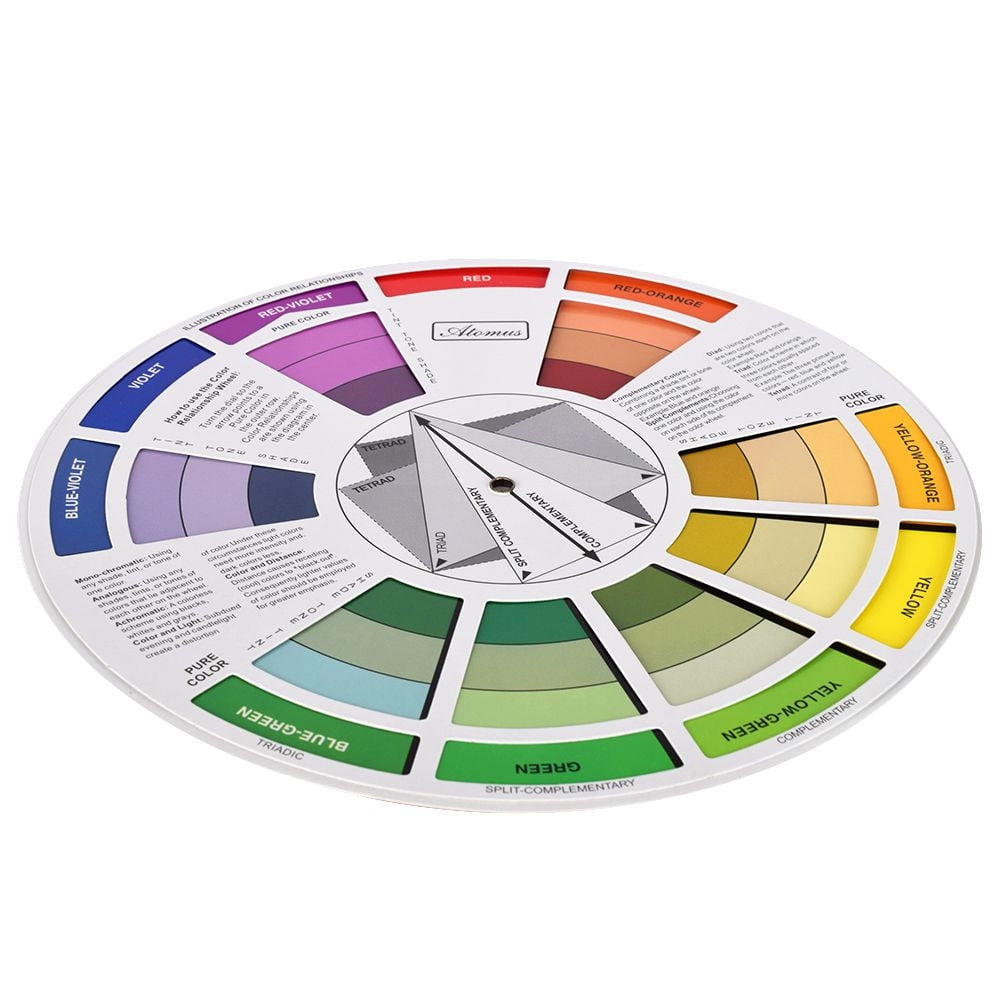 Siquannnn Salon Nails Artists Color Wheel Mixing Guide 23.5cm Diameter ...