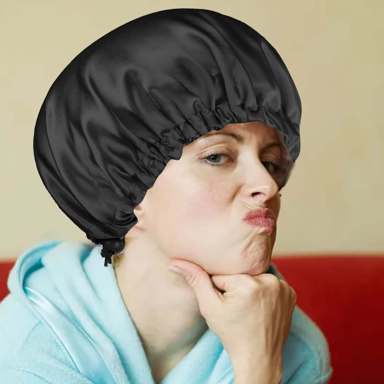 Siquannnn Satin Sleep Cap Adjustable Double Sleep Bonnet Bonnet Cap For ...