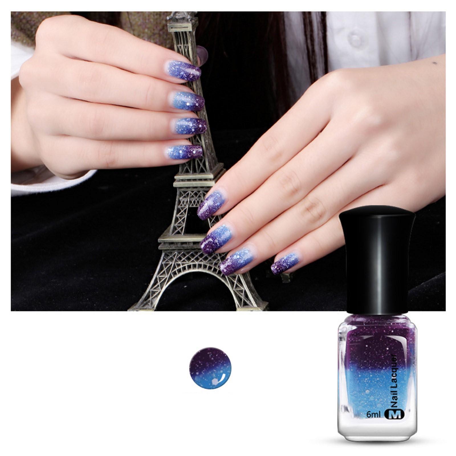 Siquannnn Temperature Change Nail Polish Color Temperature Control Nail ...